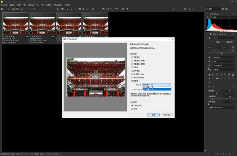 RAW現像ソフト「SILKYPIX Developer Studio Pro11」の新合成モードで、高解像や低ノイズの画像を作る - 公益社団法人 日本写真家協会